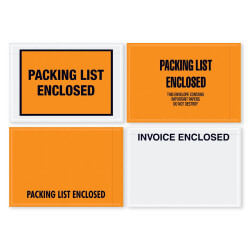 "Packing List Enclosed" Panel Face Script Envelopes for Shipping | UCanPack