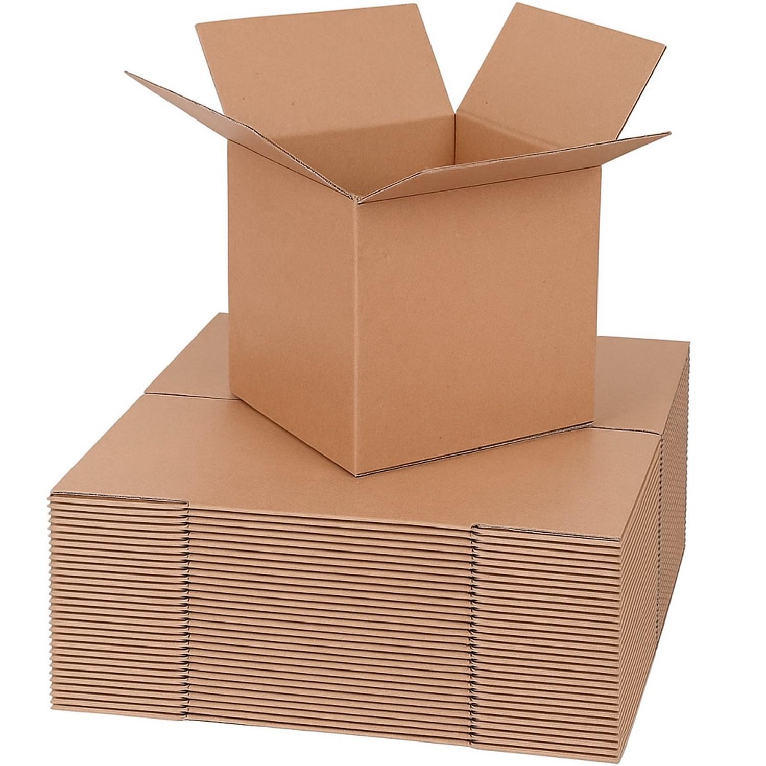 Kraft Shipping Boxes (E Flute) 10x10x10" | Cardboard Boxes