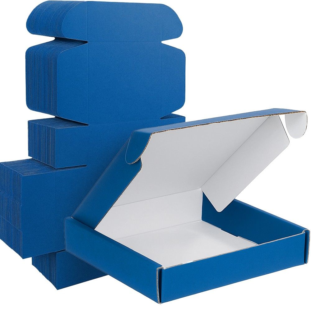 Blue Mailer Box (Inside White) - 18 x 14 x 4" | Shipping Mailer Box