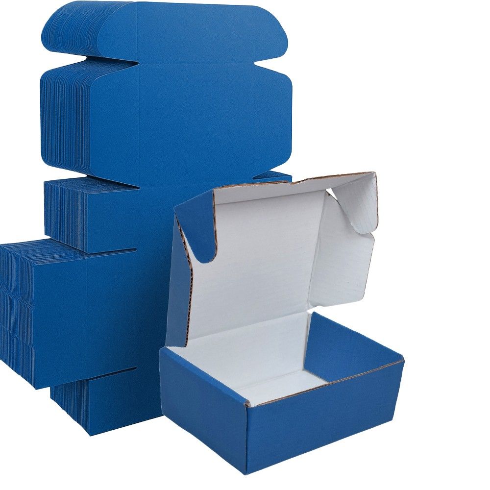 High-Quality Blue Mailer Box - 5 5/8 x 4 1/5 x 5" for Secure Shipping