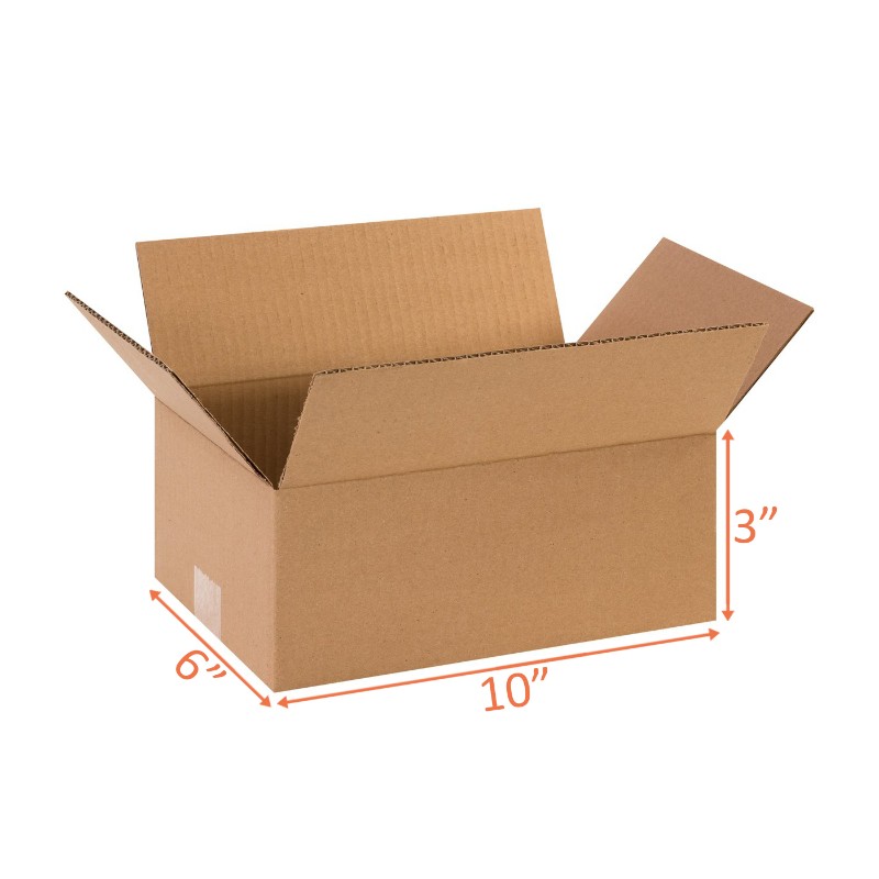 Shipping Box - 10 x 6 x 3" | Corrugated Cardboard Boxes