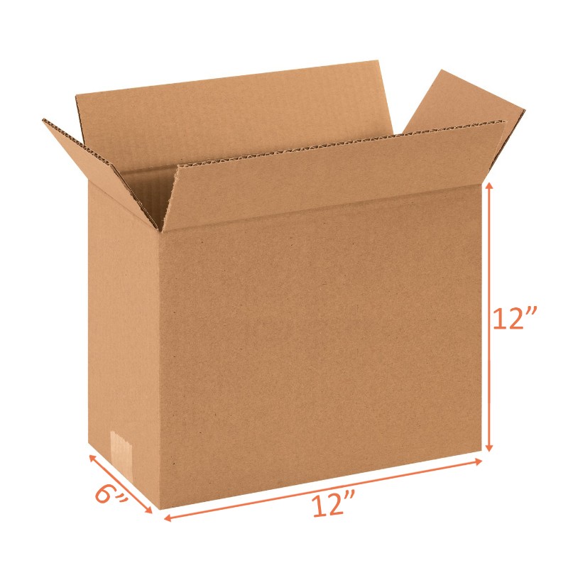 Shipping Box - 12 x 6 x 12" | Corrugated Cardboard Boxes