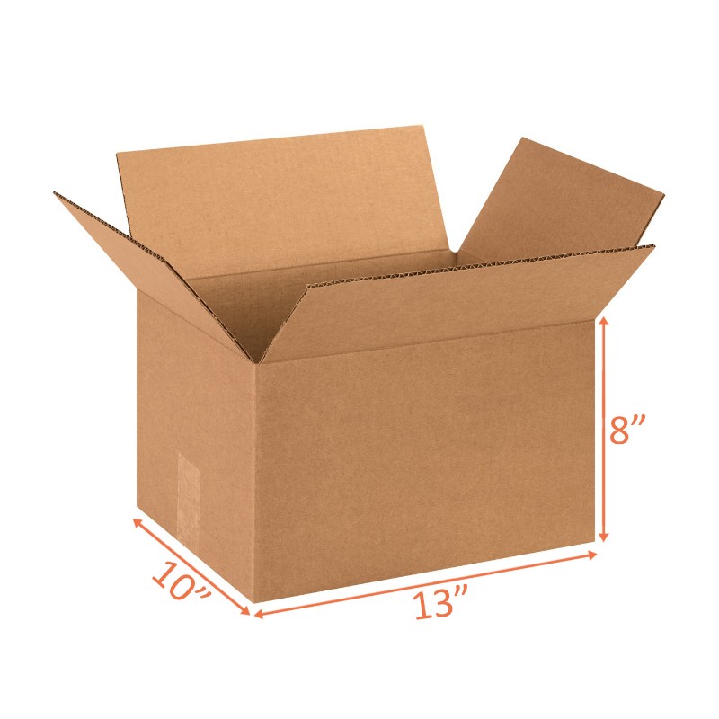 Shipping Box - 13 x 10 x 8" | Corrugated Cardboard Boxes