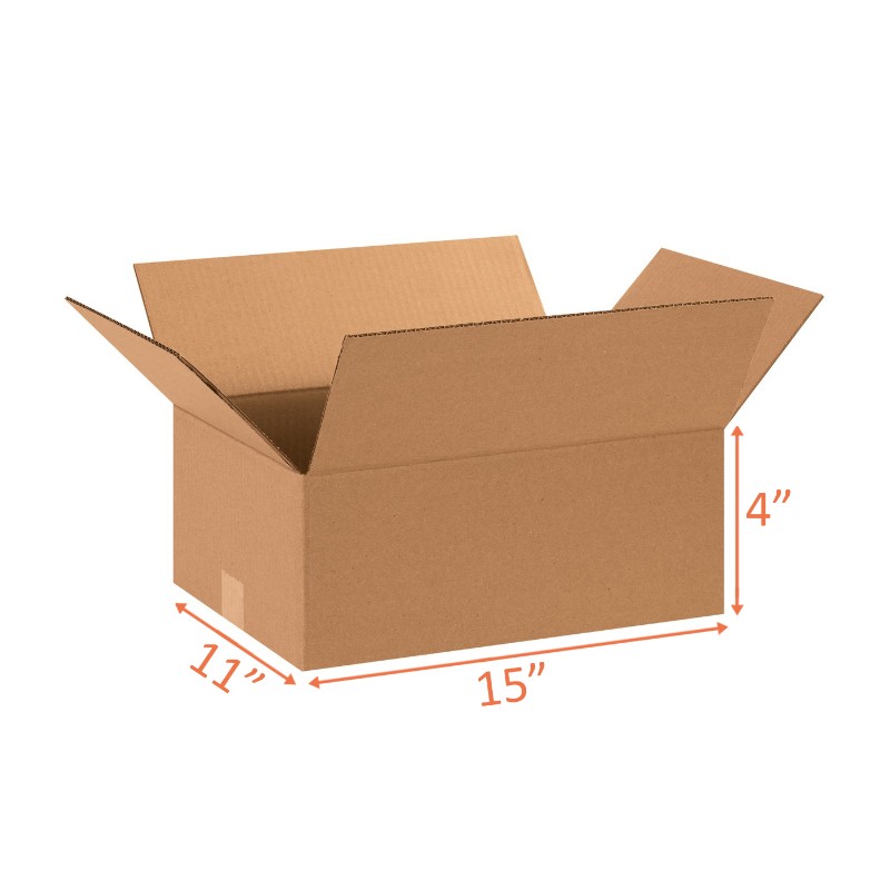 Shipping Box - 15 x 11 x 4" | Corrugated Cardboard Boxes