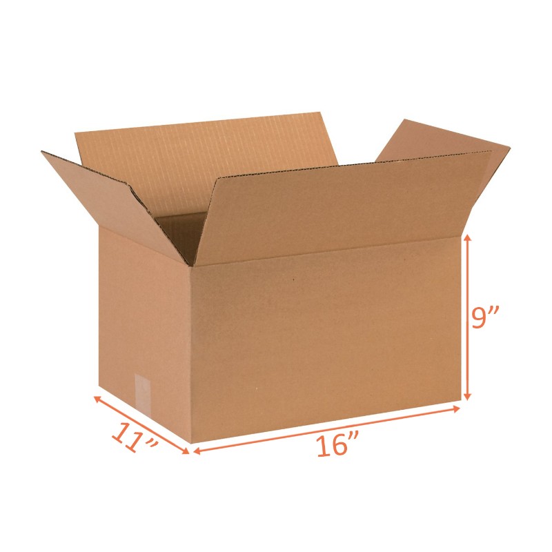 Shipping Box - 16 x 11 x 9" | Corrugated Cardboard Boxes