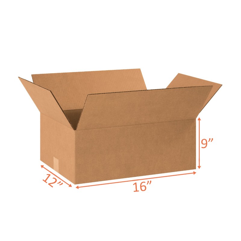 Shipping Box - 16 x 12 x 9" | Corrugated Cardboard Boxes