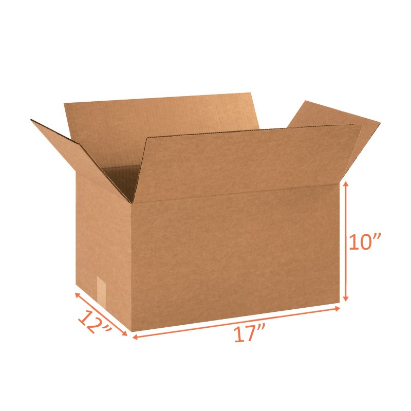 Shipping Box - 17 x 12 x 10" | Corrugated Cardboard Boxes
