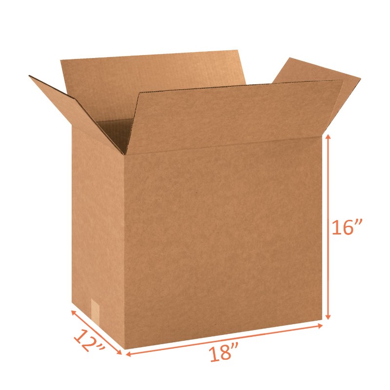 Shipping Box - 18 x 12 x 16" | Corrugated Cardboard Boxes