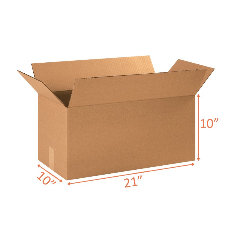 Shipping Box - 21 x 10 x 10" | Corrugated Cardboard Boxes