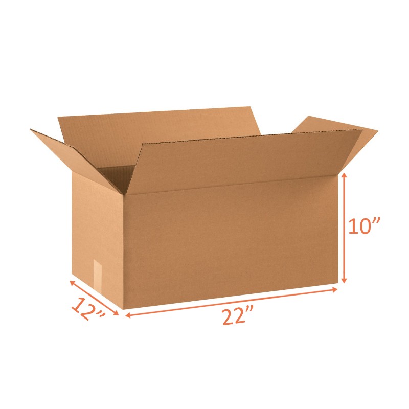 Shipping Box - 22 x 12 x 10" | Corrugated Cardboard Boxes