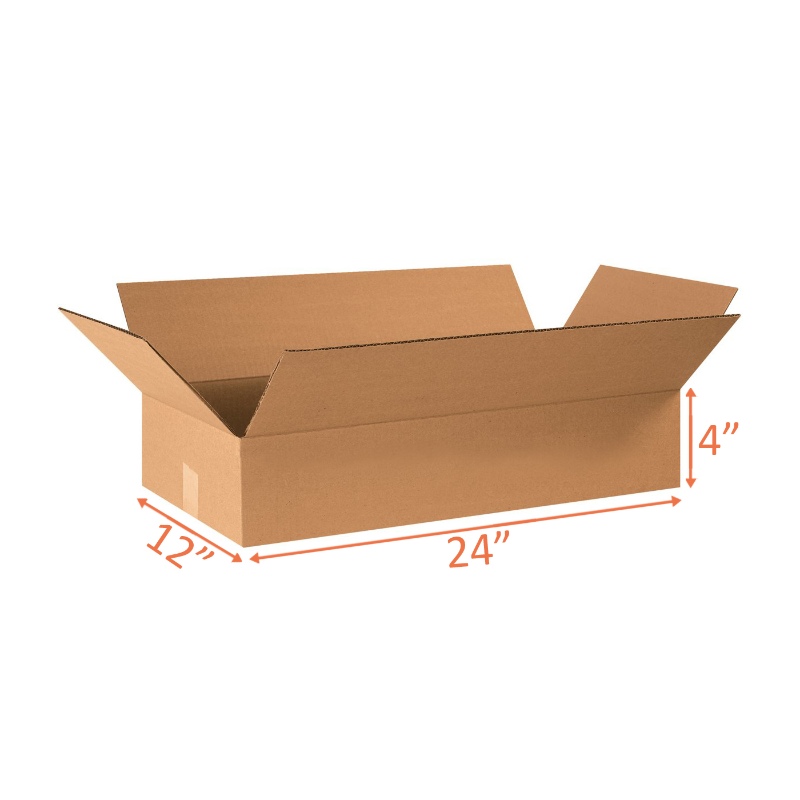 Shipping Box - 24 x 12 x 4" | Corrugated Cardboard Boxes