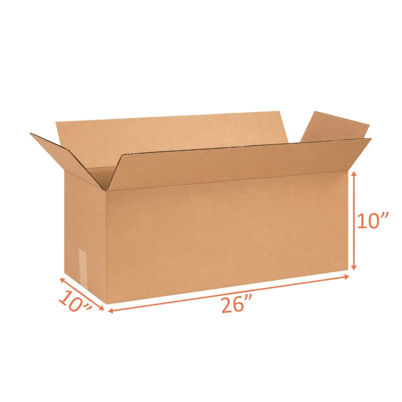 Shipping Box - 26 x 10 x 10" | Corrugated Cardboard Boxes