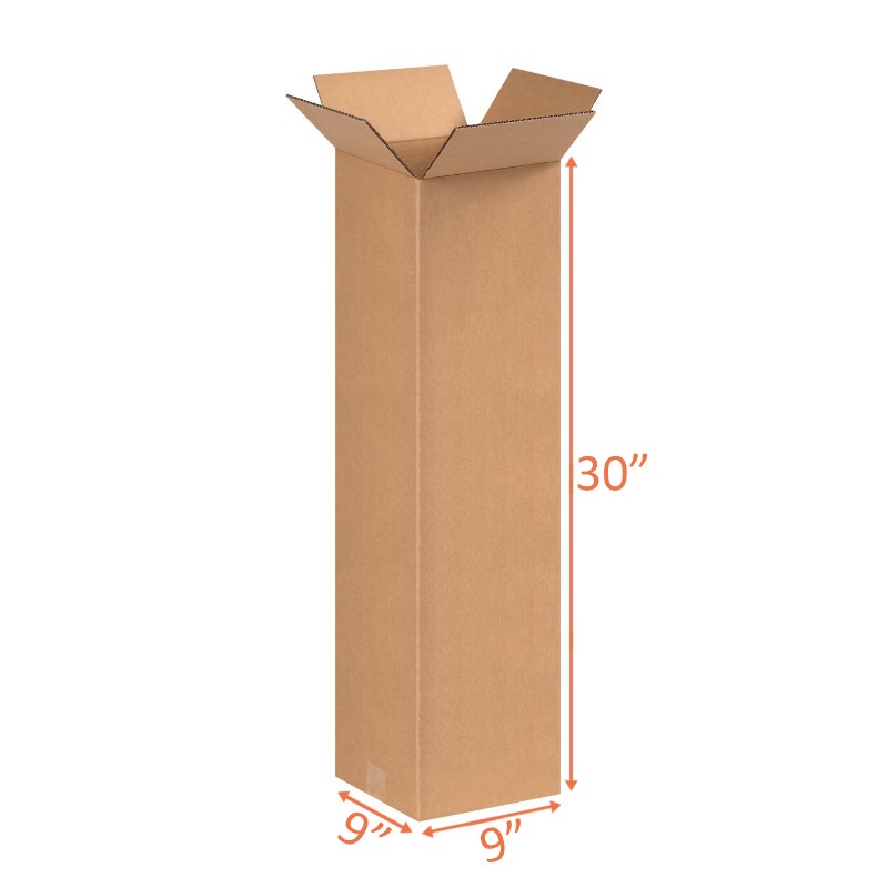 Shipping Box - 9 x 9 x 30" | Corrugated Cardboard Boxes