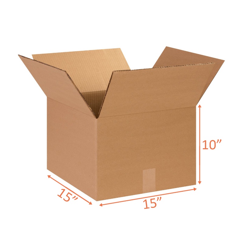 Shipping Box - Double Wall - 15 x 15 x 10" | 48ECT Corrugated