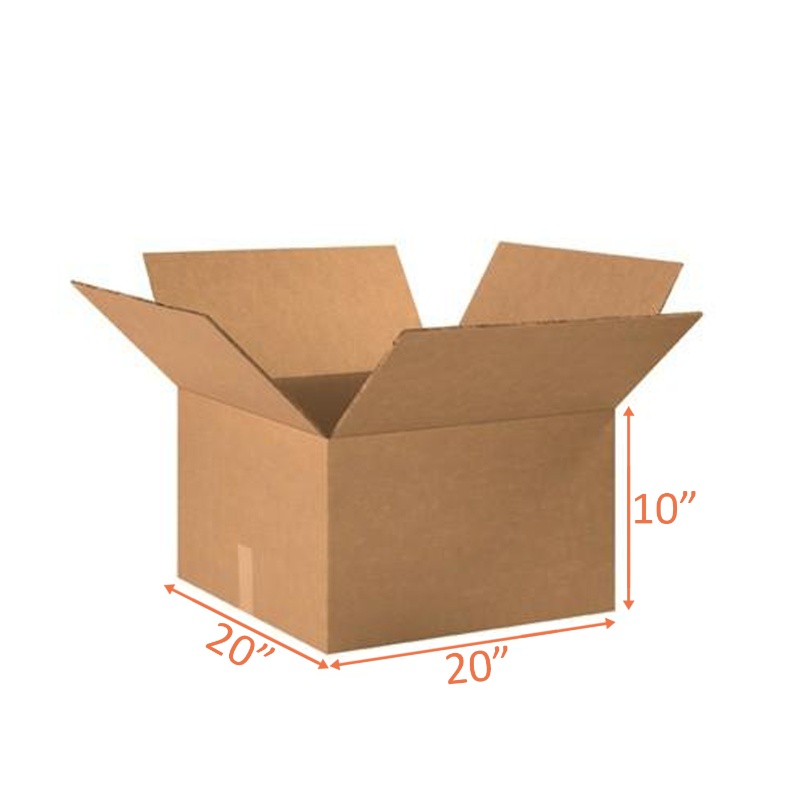 Shipping Box - Double Wall - 20 x 20 x 10" | 48ECT Corrugated