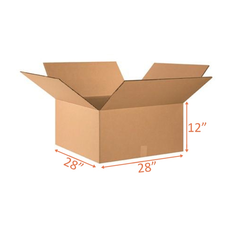 Shipping Box - Double Wall - 28 x 28 x 12" | 48ECT Corrugated