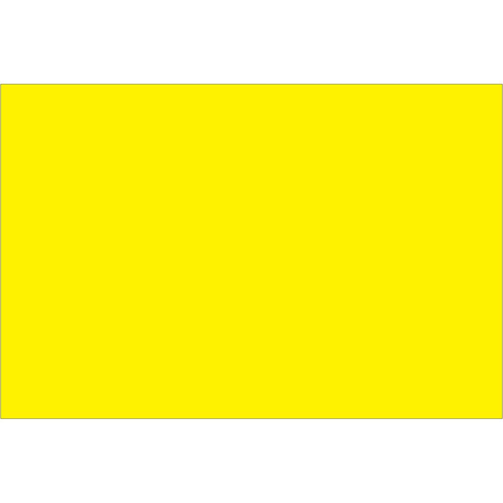 4 x 6" Fluorescent Yellow Inventory Rectangle Labels