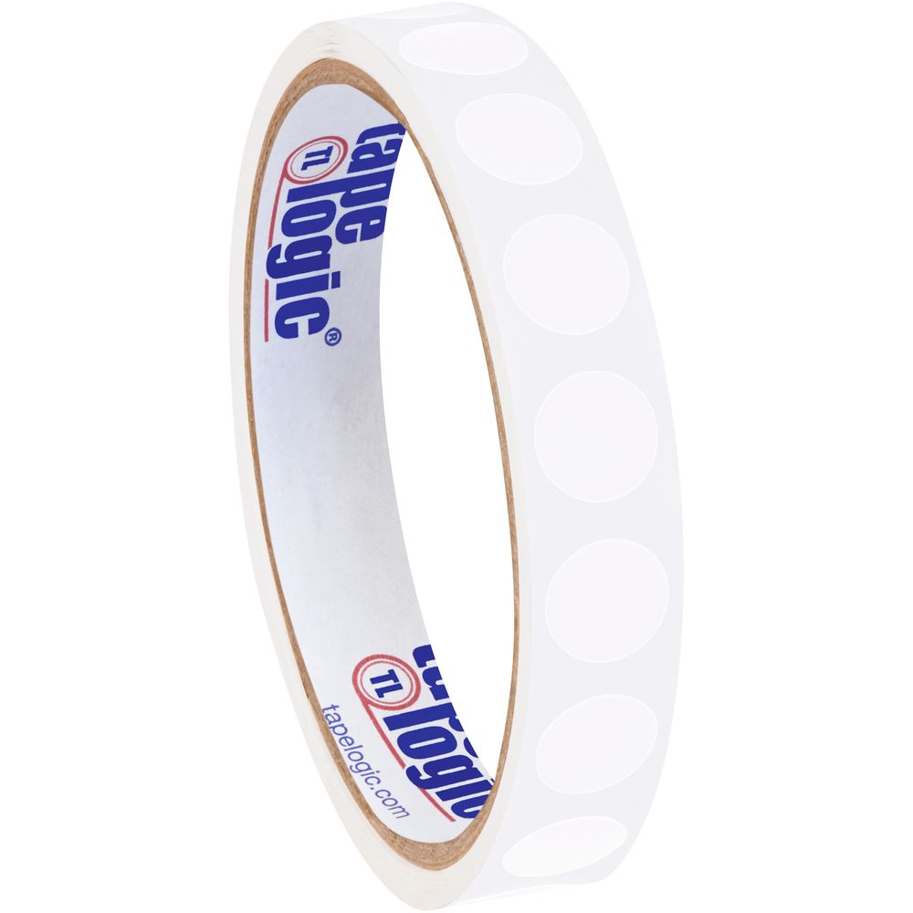 1/2" White Inventory Circle Labels
