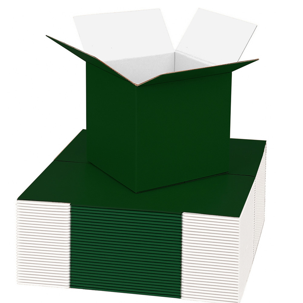 Green Shipping Box - 4x4x4 | Small Green Shipping Boxes