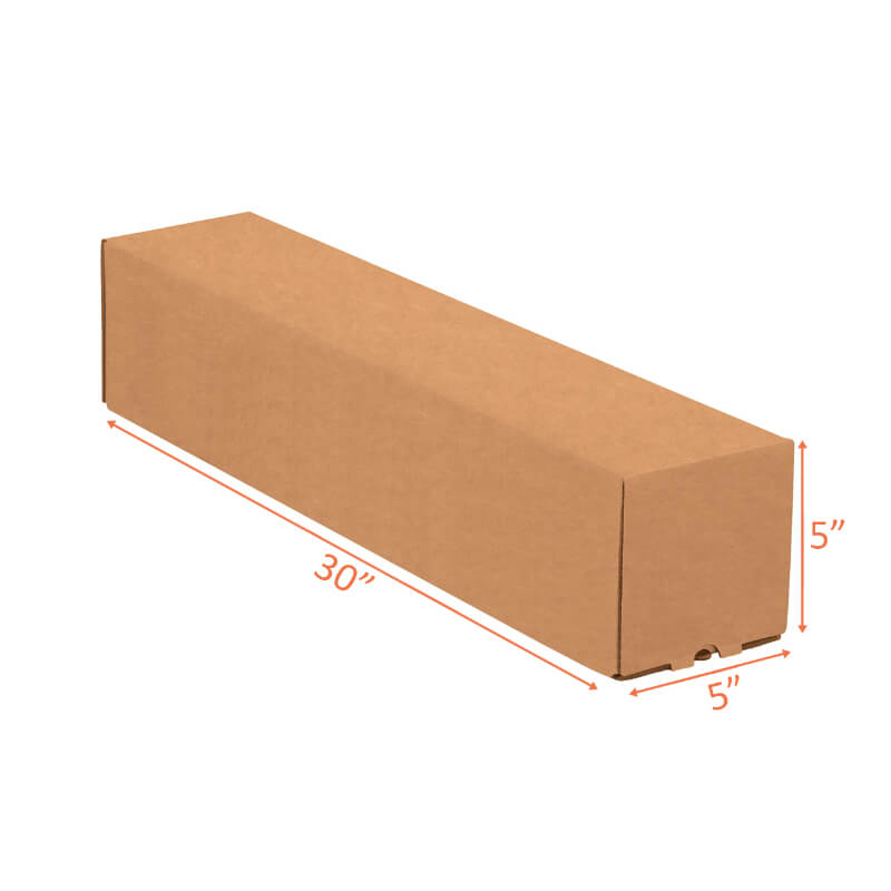 Square Kraft Mailing Tubes - 5x5x30 | For Documents and Artworks