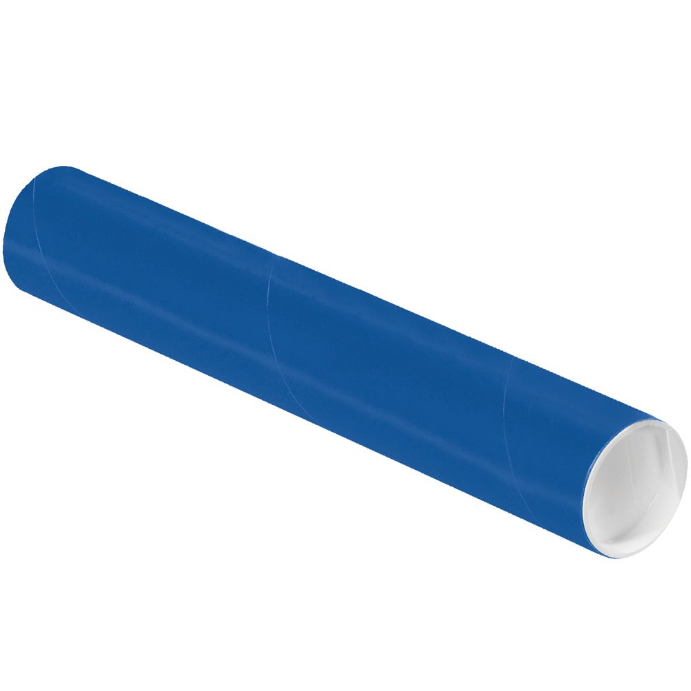 2 x 12" Blue Tubes with Caps
