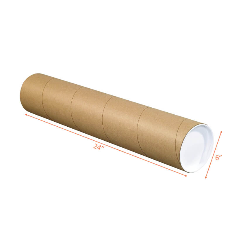 Jumbo Kraft Mailing Tubes - 6x24 | For Posters and Blueprints