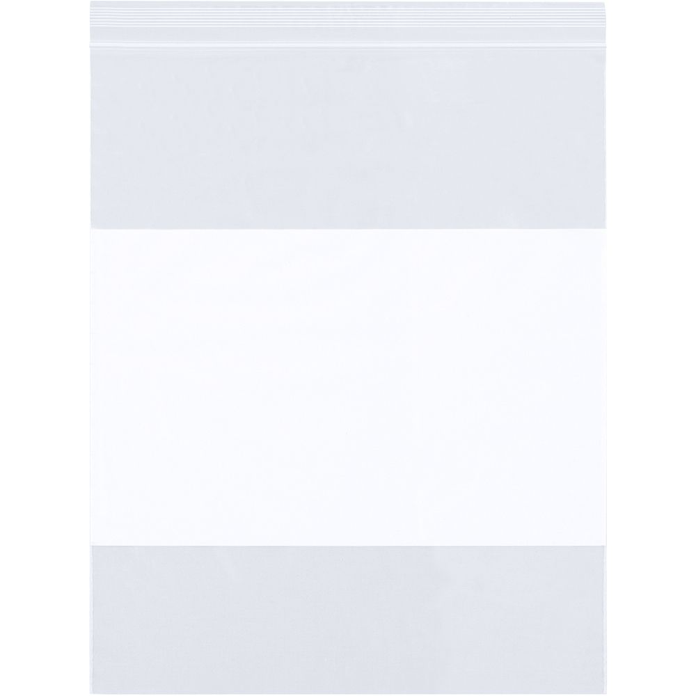 5 x 7" - 6 Mil White Block Reclosable Poly Bags
