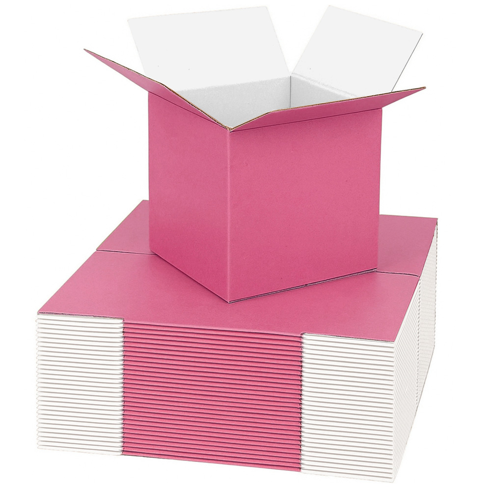 Pink Shipping Box - 9 x 9 x 9" | Self-Sealing Shipping Box