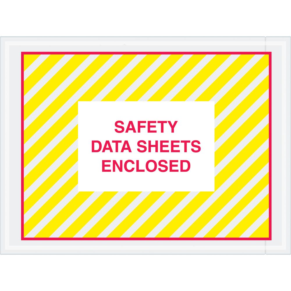 4 1/2 x 6" "Safety Data Sheets Enclosed" SDS Envelopes