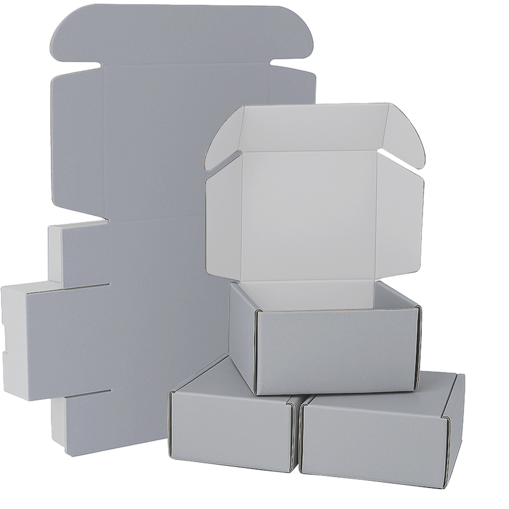 Silver Mailer Box - 5x5x5" | Silver Corrugated Mailers