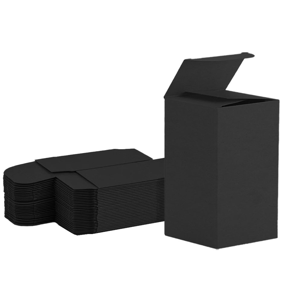 All Black Reverse Tuck Boxes 4x4x6 | Luxury Black Gift Box