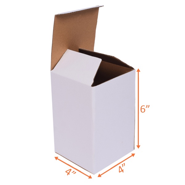 4x4x6 White Reverse Tuck Boxes