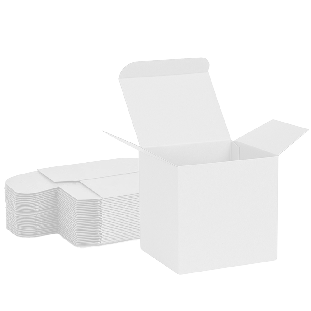 3 x 3 x 3" White Cardboard Boxes | Reverse Tuck Cartons