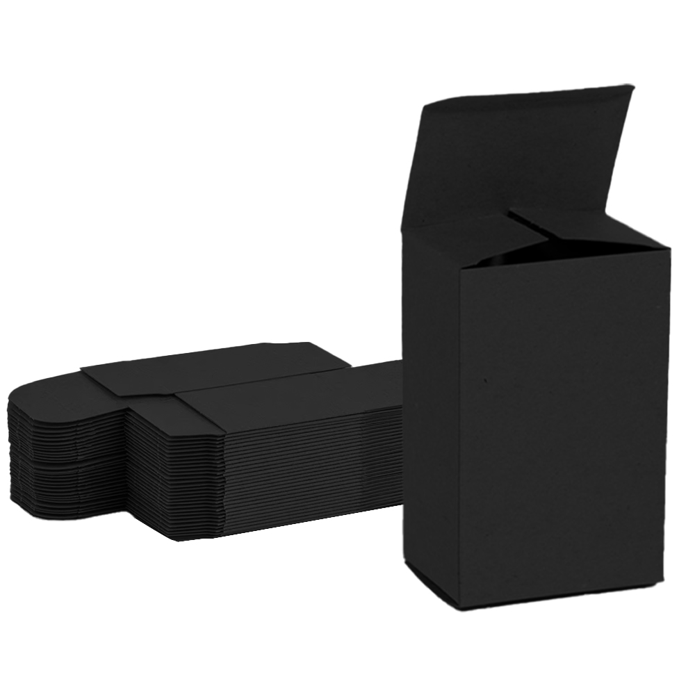 All Black Reverse Tuck Boxes 2x2x4 | Luxury Black Gift Box