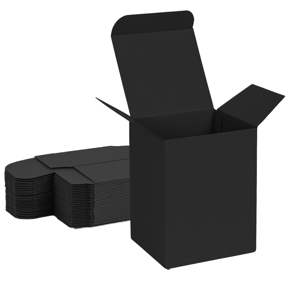 2 x 2 x 3" Black Cardboard Boxes | Reverse Tuck Cartons