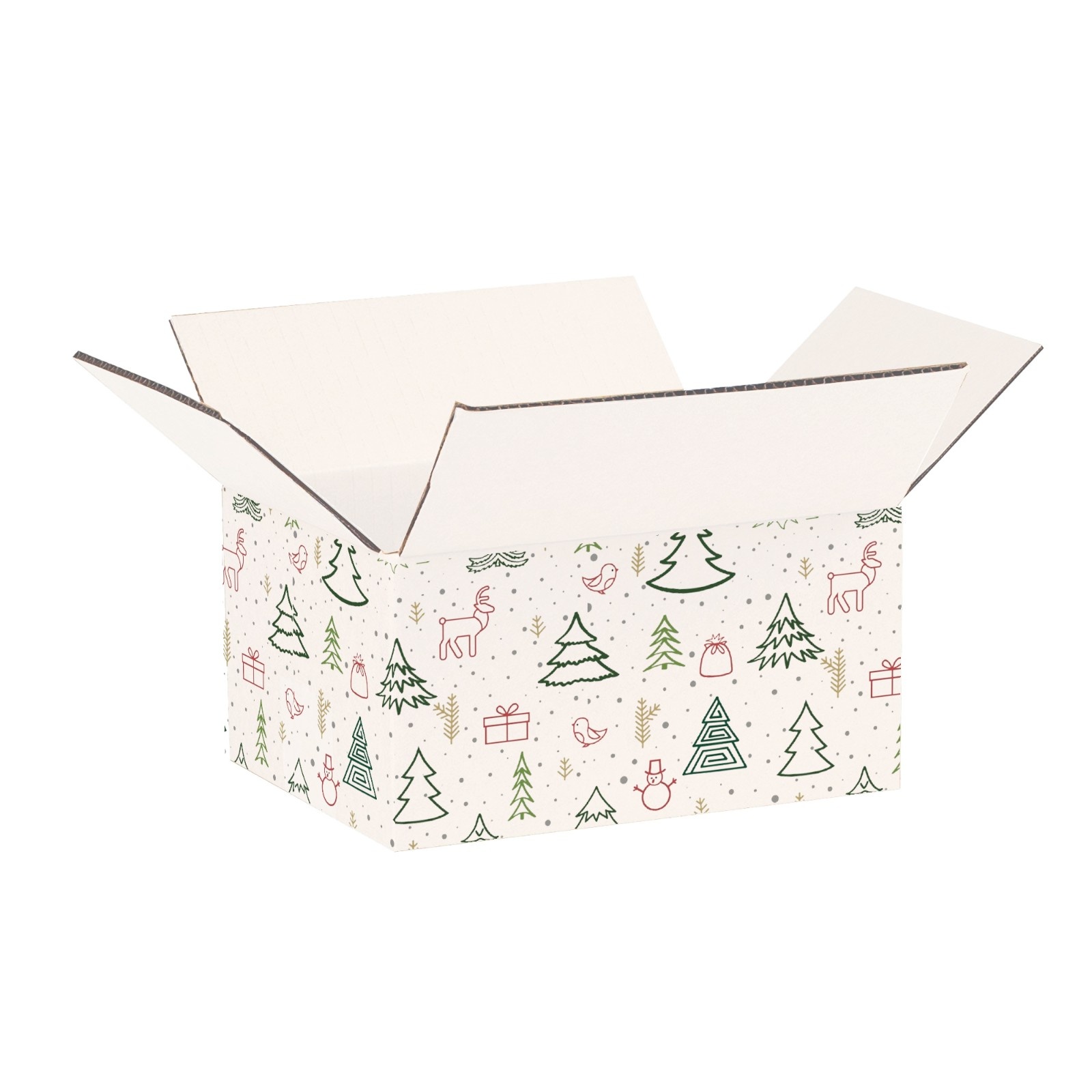 Christmas Winter Forest Printed Shipping & Gift Box 12 x 12 x 4