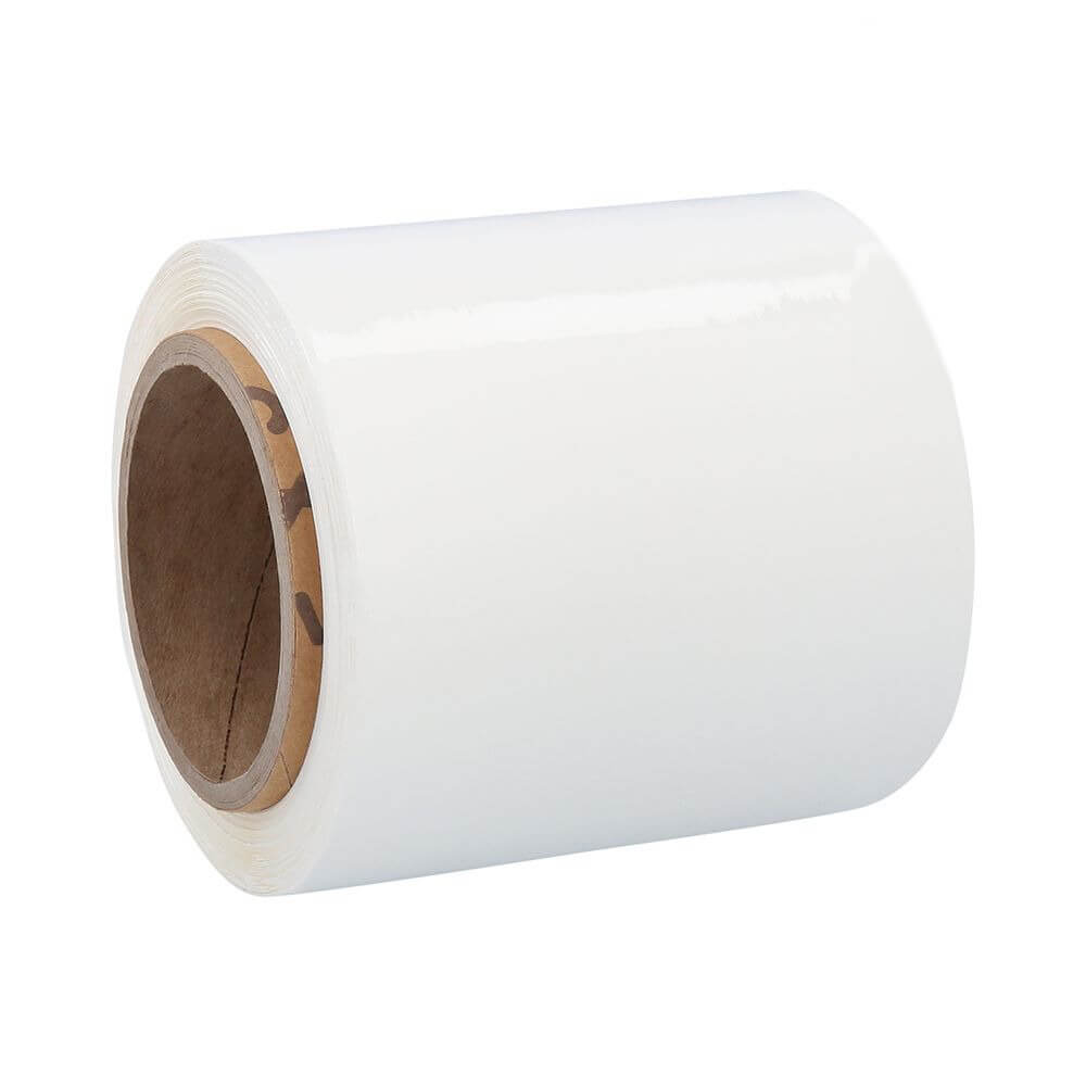 Narrow Banding White Stretch Film, 5" x 1000' x 80 Gauge, 12 rls/cs